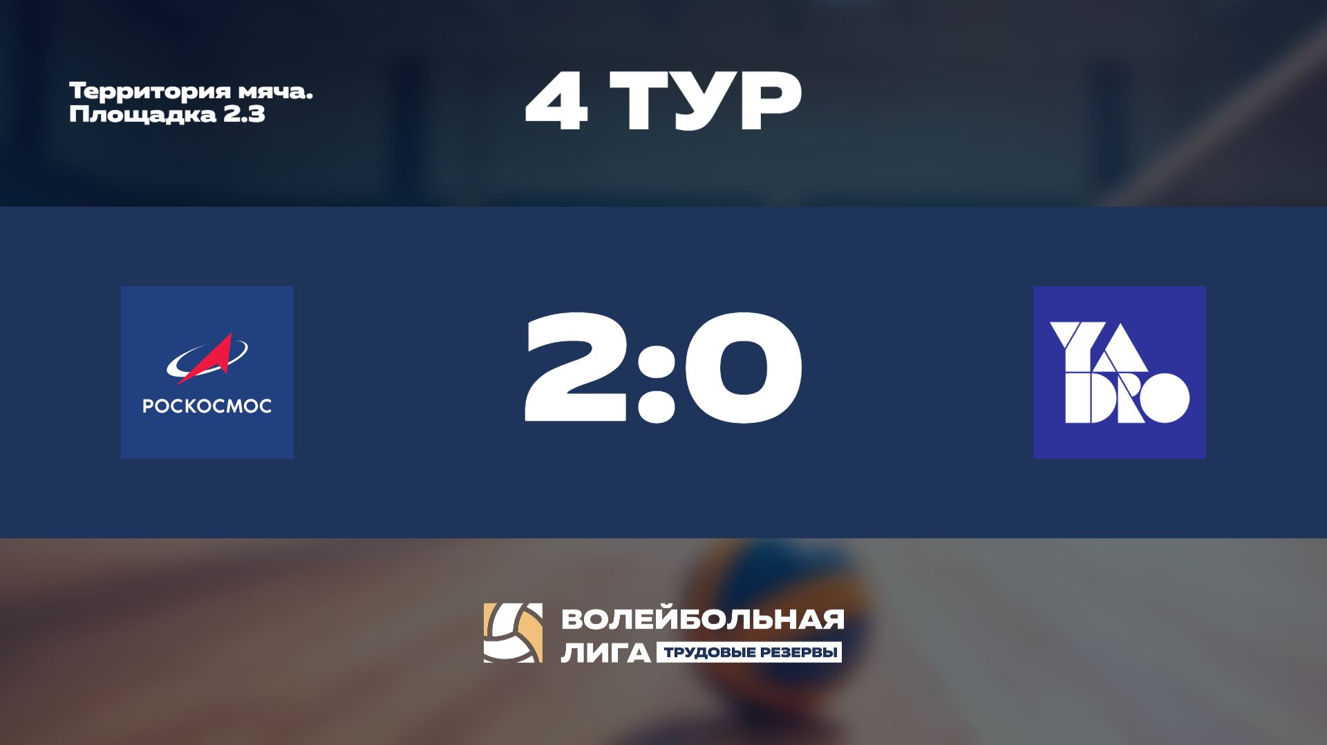 Обзор | 4 тур | Роскосмос (Ж) - YADRO (Ж)