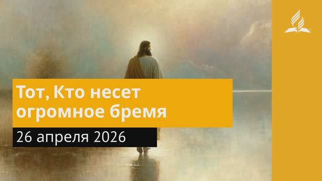 26 апреля 2026. Тот, Кто несет огромное бремя. Иисус - величайшее имя.