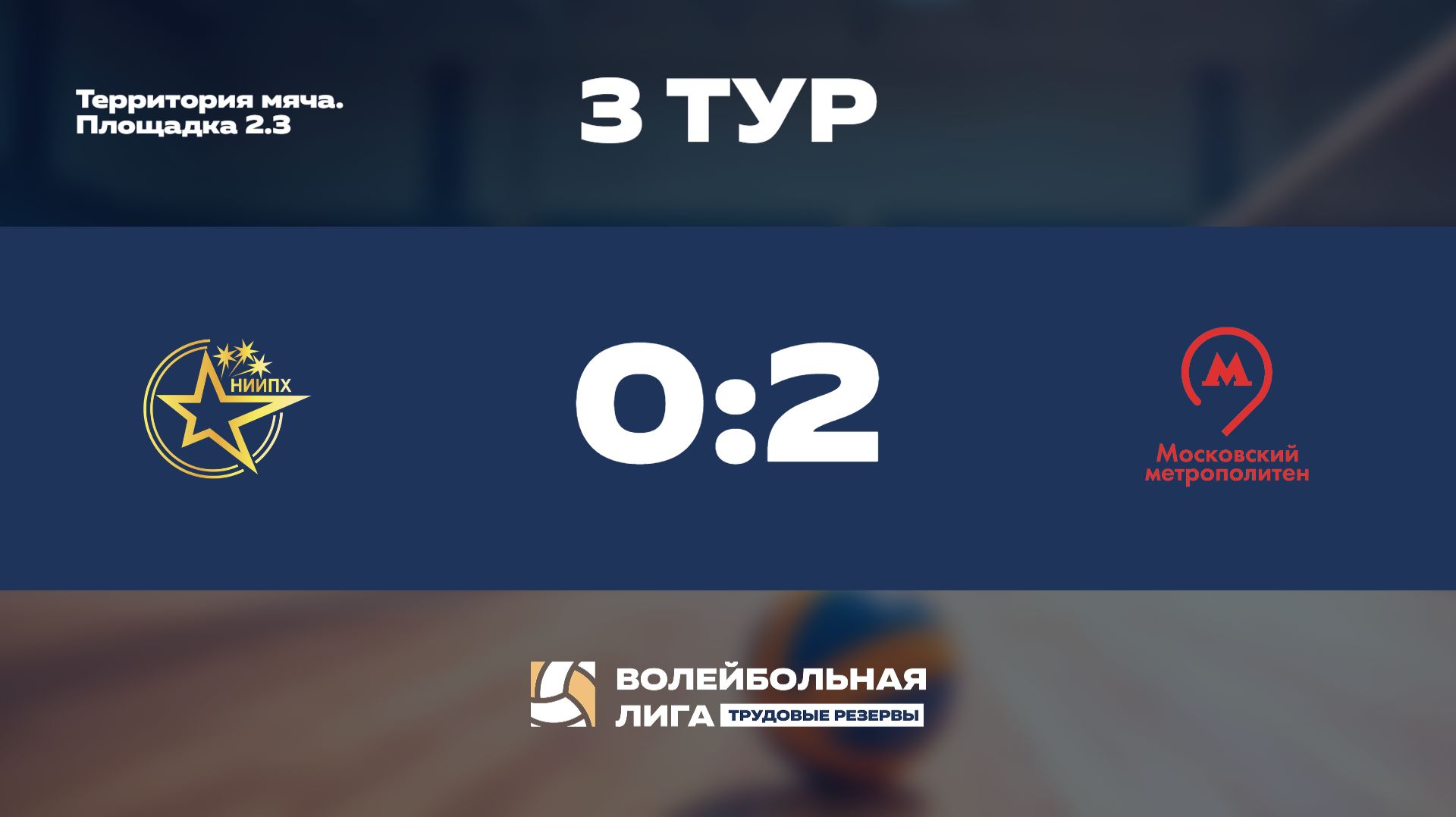 Обзор | 3 тур | НИИПХ (Ж) - Московский Метрополитен (Ж)