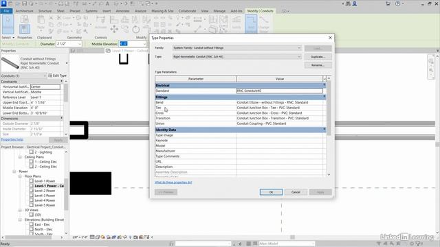 Revit 2023 Training 03.11 - Creating conduit types