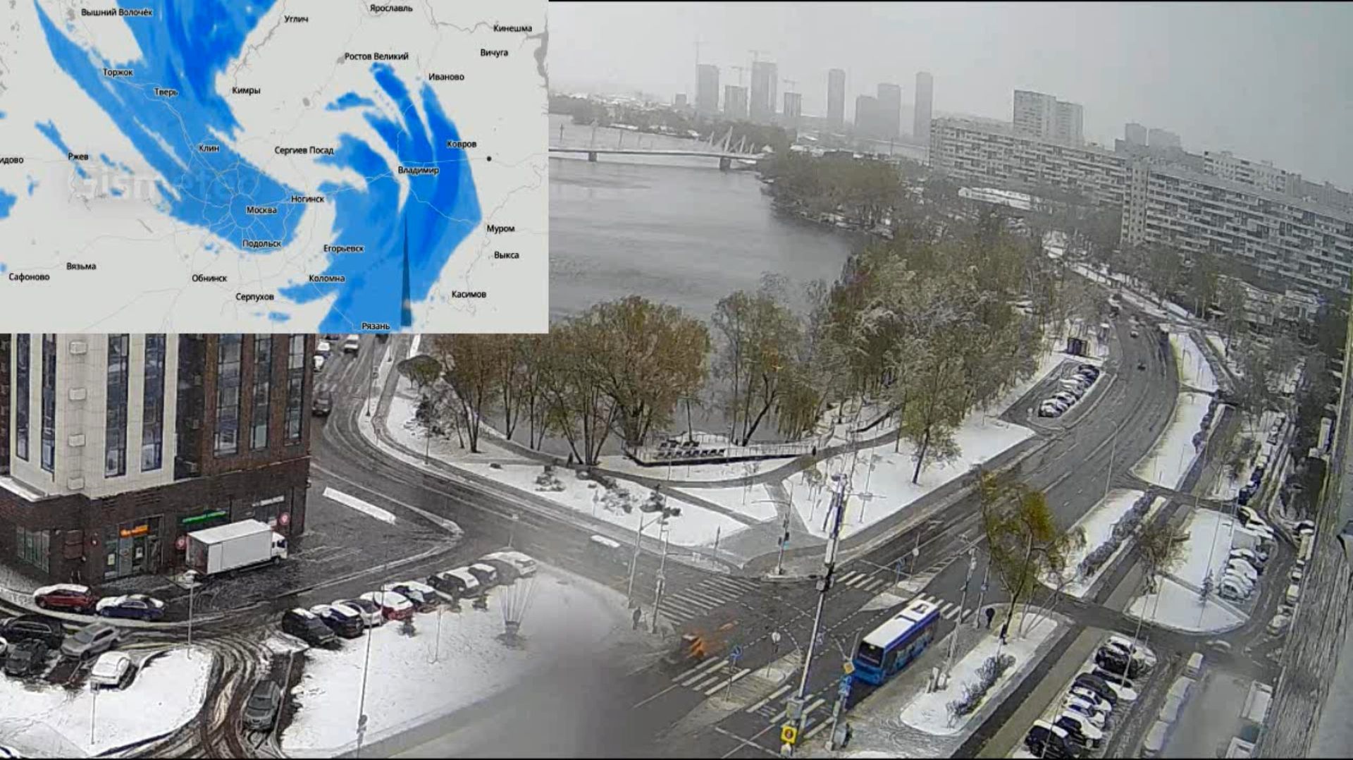 27.04.2026 На Москву обрушился сильный апрельский снегопад