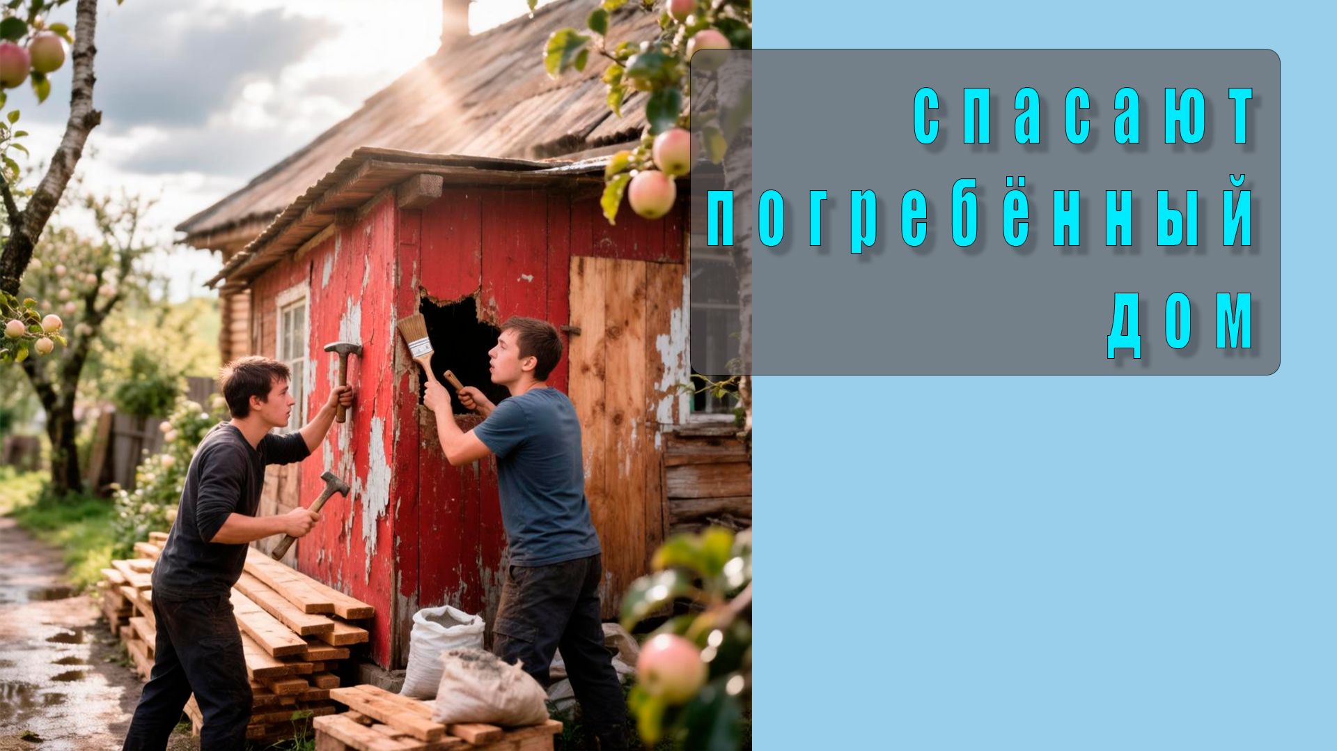 🔨 Двое друзей спасают погребённый дом! Полное преображение и новая жизнь старой постройки!