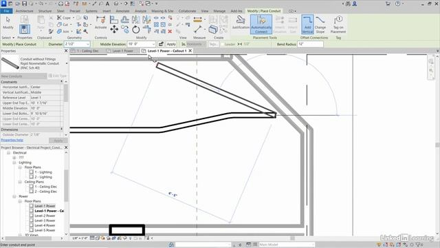 Revit 2023 Training 03.10 - Adding conduit