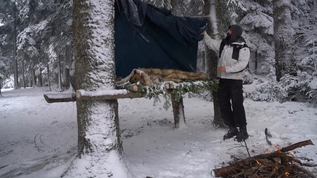 XAKAN _  -17 °C. Снежная буря. Экстремальный зимний бушкрафтинг