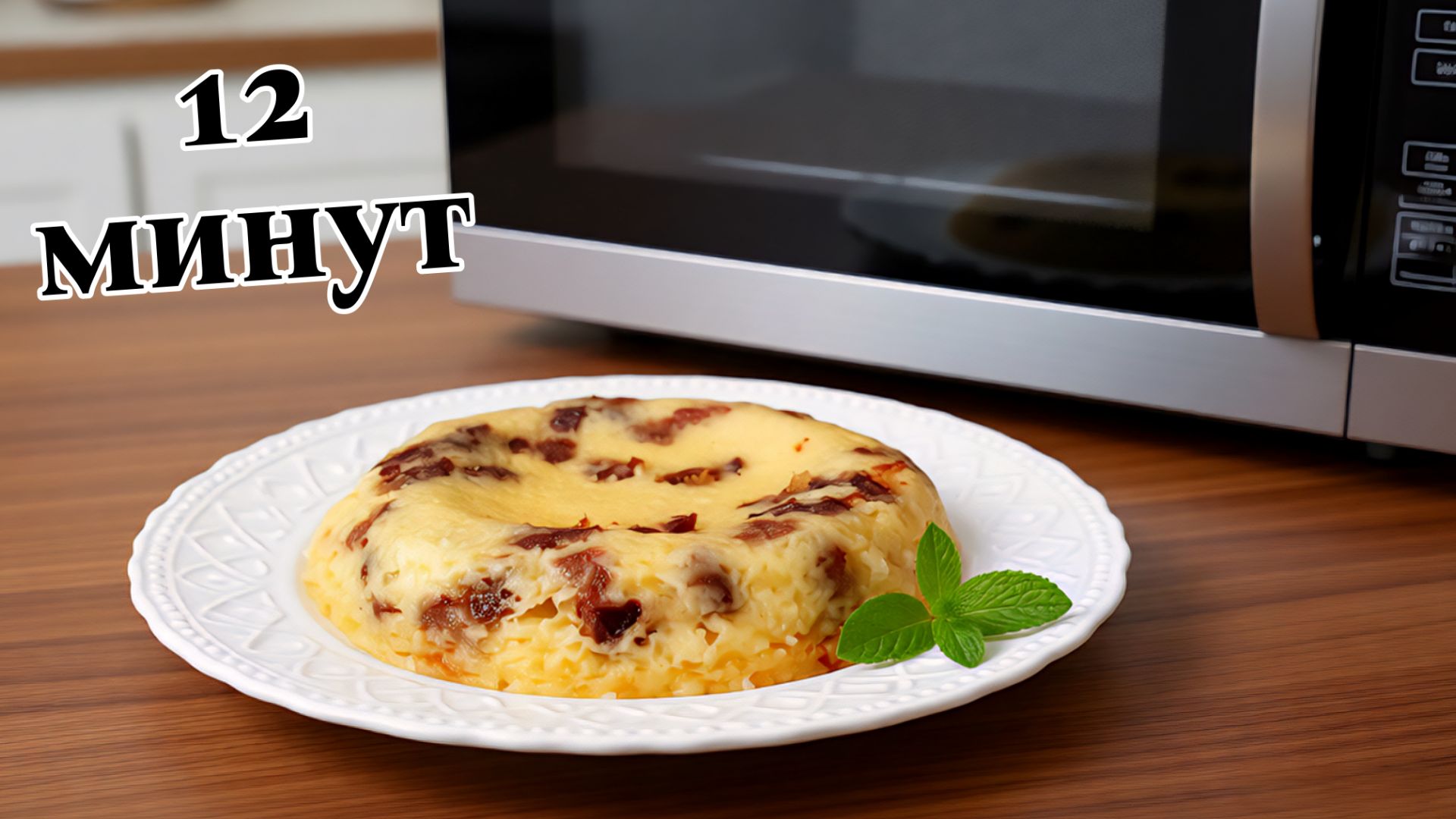 Творожная запеканка в микроволновке без сахара