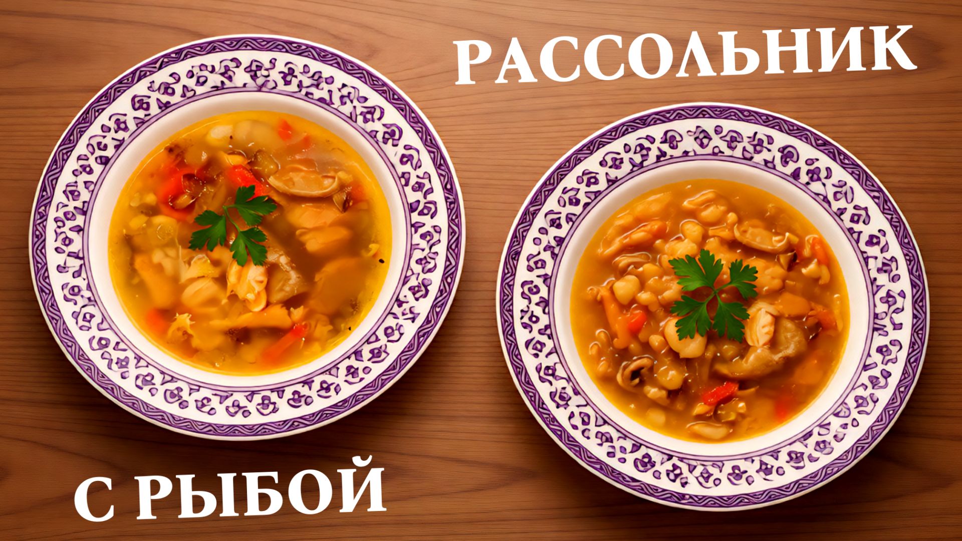 Рассольник с рыбой и перловкой