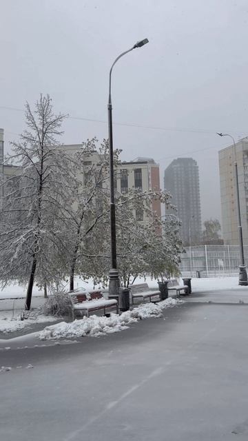 #Shorts 27 апреля в Москве идёт снег // Апрельский снег в Москве //