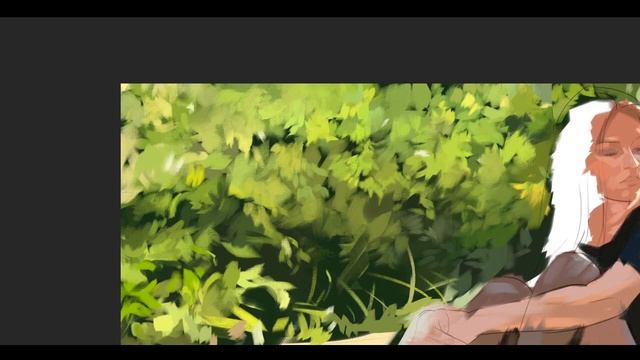 Девушка на траве. #speedpainting  [#draw #digitalart  #art #photoshop]