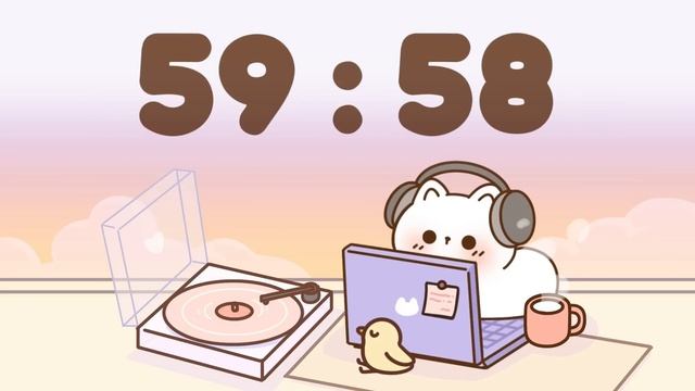 2 Hour Timer 🐱 2 Hr Study Timer for Classroom Focus