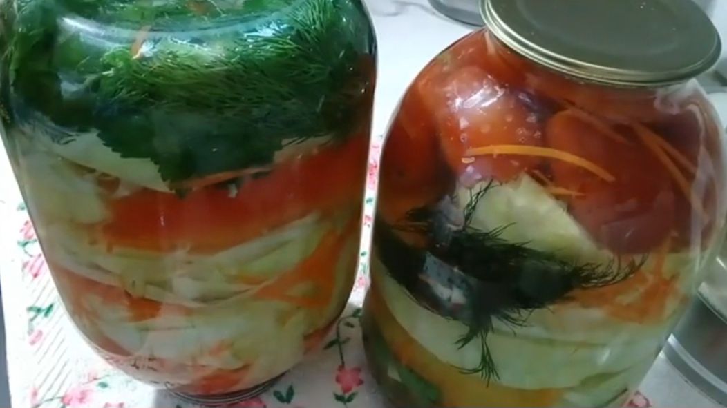 • КАПУСТА" ОСТРЯЧОК" с Перцем//РЕЦЕПТ КАПУСТА Маринованная " ОСТРЯЧОК"  с ПОМИДОРАМИ на ЗИМУ