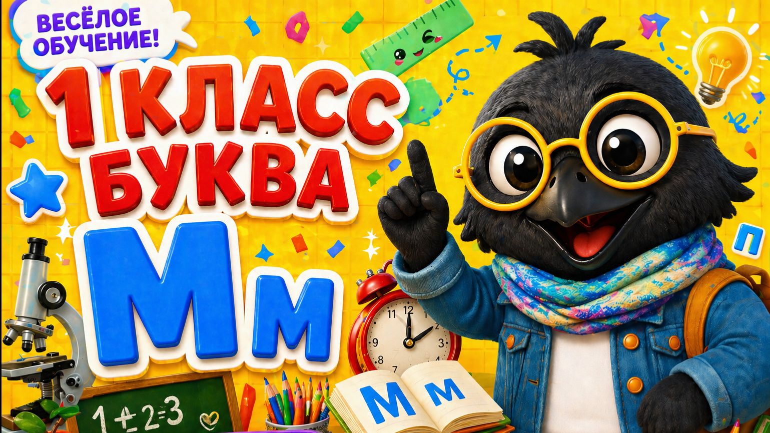 ОБУЧЕНИЕ ГРАМОТЕ- 18 УРОК ( 1 КЛАСС ) " БУКВА Мм" ШКОЛА РОССИИ