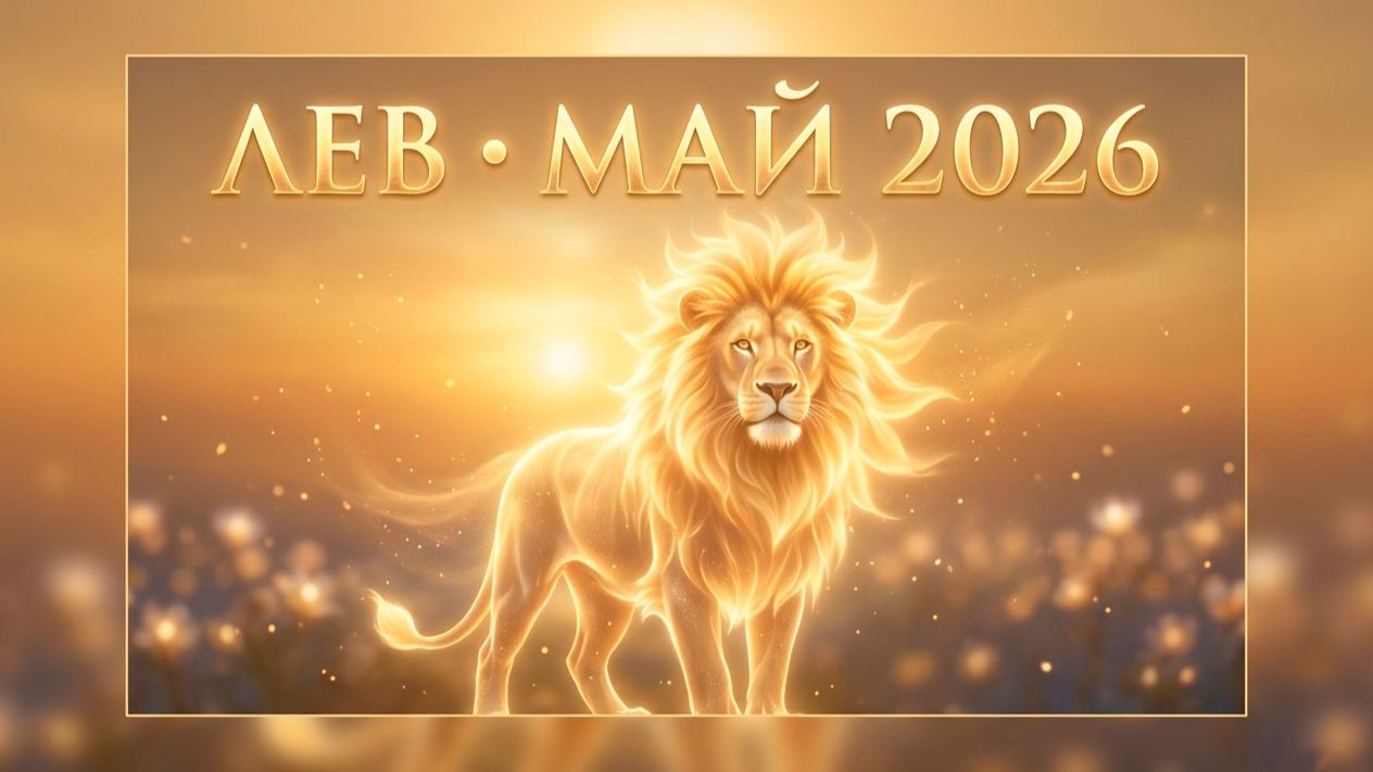 ЛЕВ — Гороскоп май 2026: Золото расцвета и лидерство через вдохновение ♌