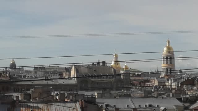 Санкт-Петербург. Бизнес Центр Лиговка, крыши Лиговского проспекта, классная аудитория, вид из окна.