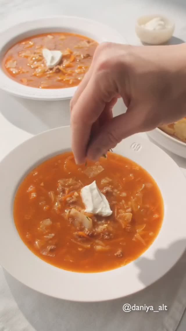 🔥Густой суп с капустой.