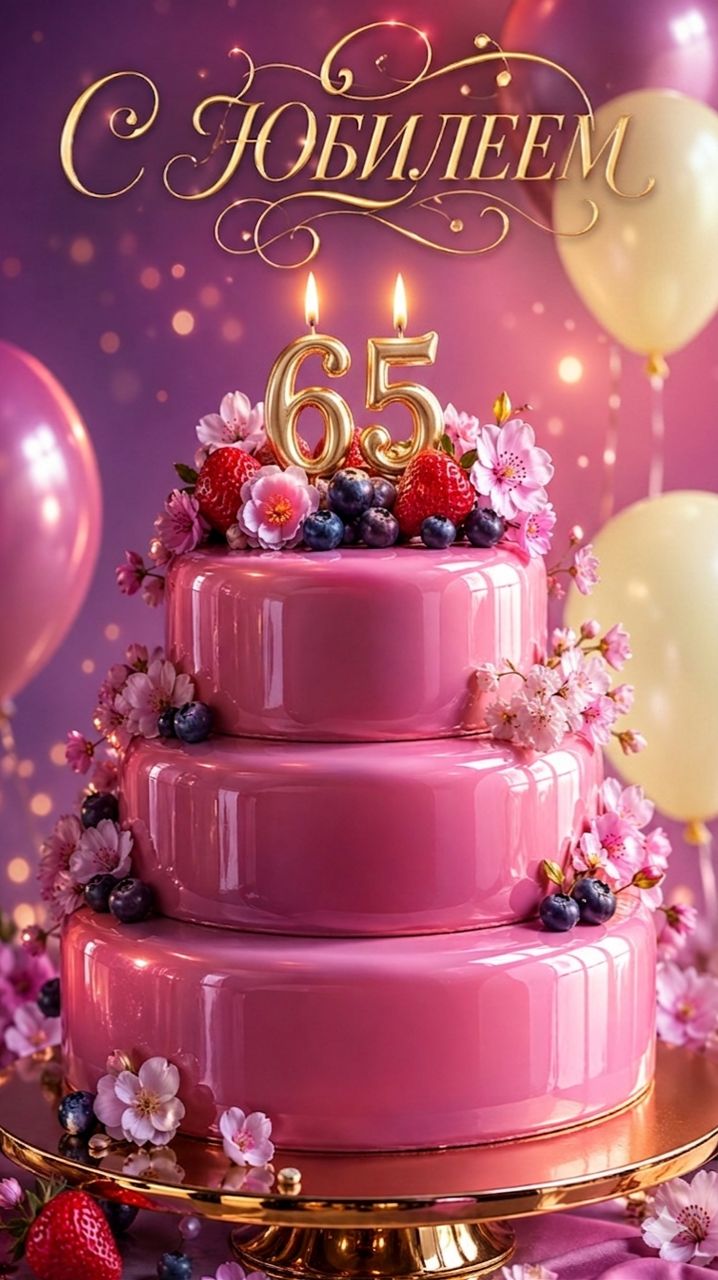 С Юбилеем 65 лет! 🌹 #юбилей #поздравление #сднемрождения #музыкальнаяоткрытка