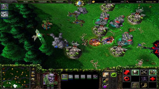 WarCraft 3 The Frozen Throne 1vs2 Лёгкие ИИ Лихолесье😁✨