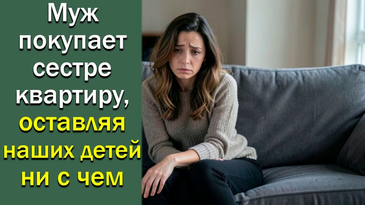 Муж покупает сестре квартиру, оставляя наших детей ни с чем. Истории из жизни