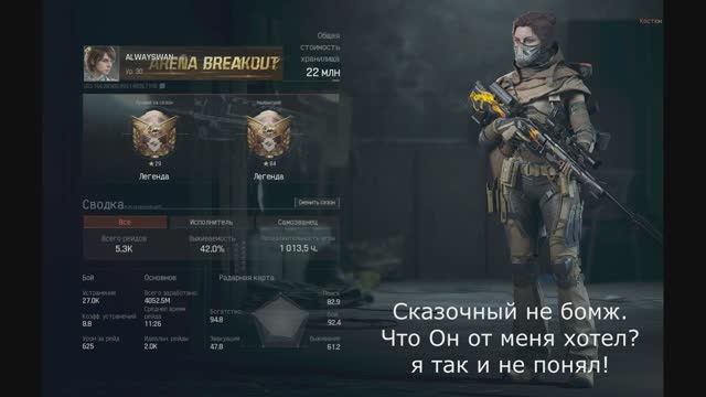 Arena Breakout Infinite Игрок с Белочкой ALWAYSWANATRUI Арена Брейкаут Тарков