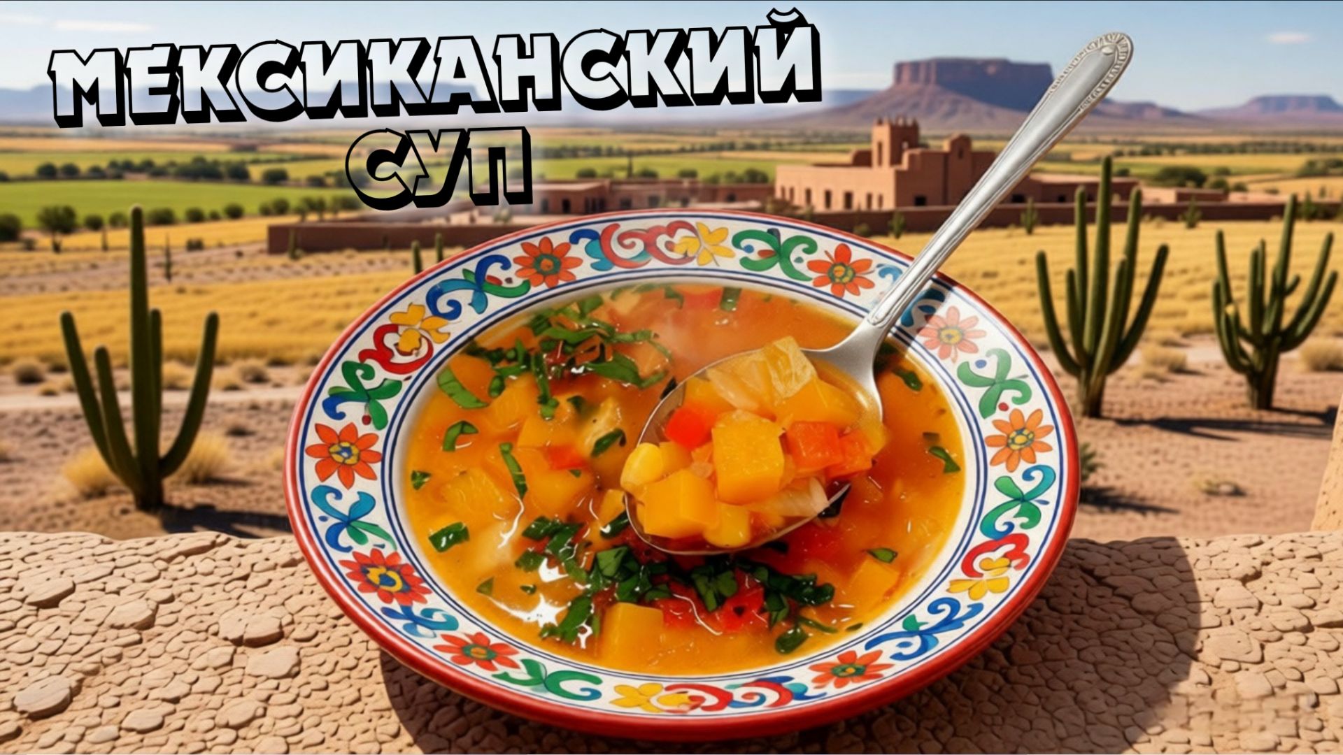 Мексиканский суп с тыквой и кукурузой