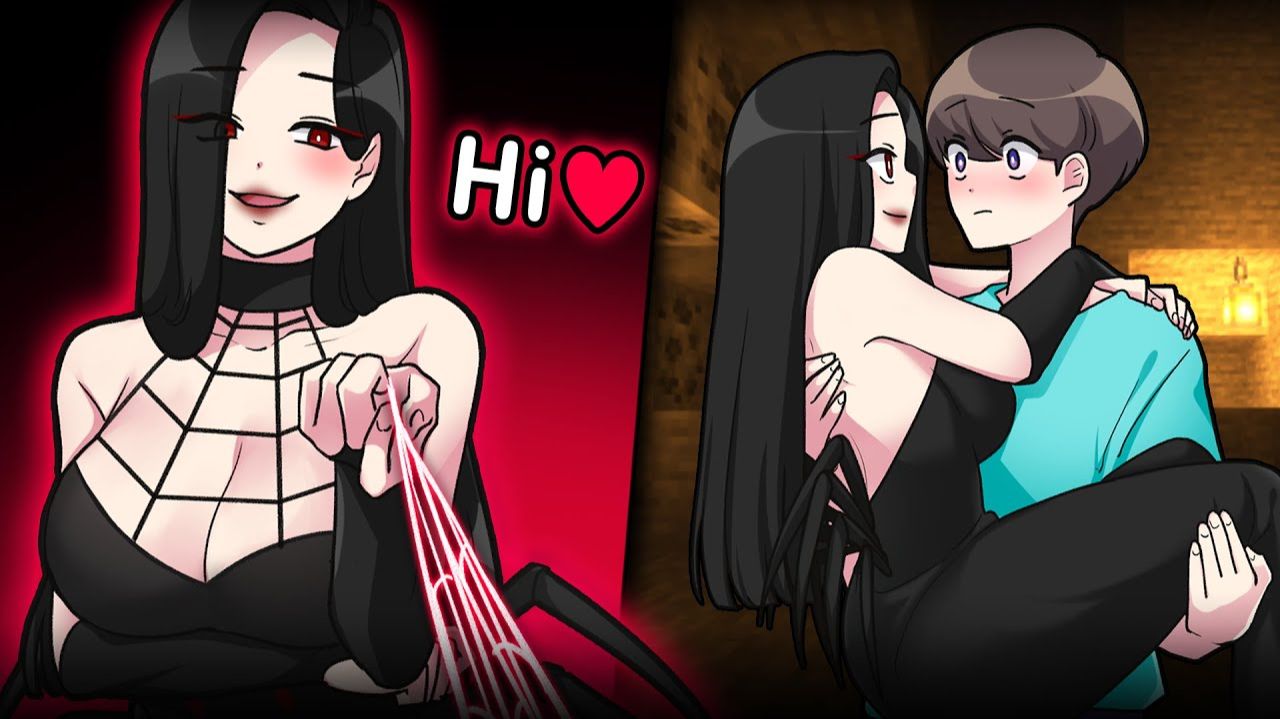 Паук и Стив Майнкрафт аниме