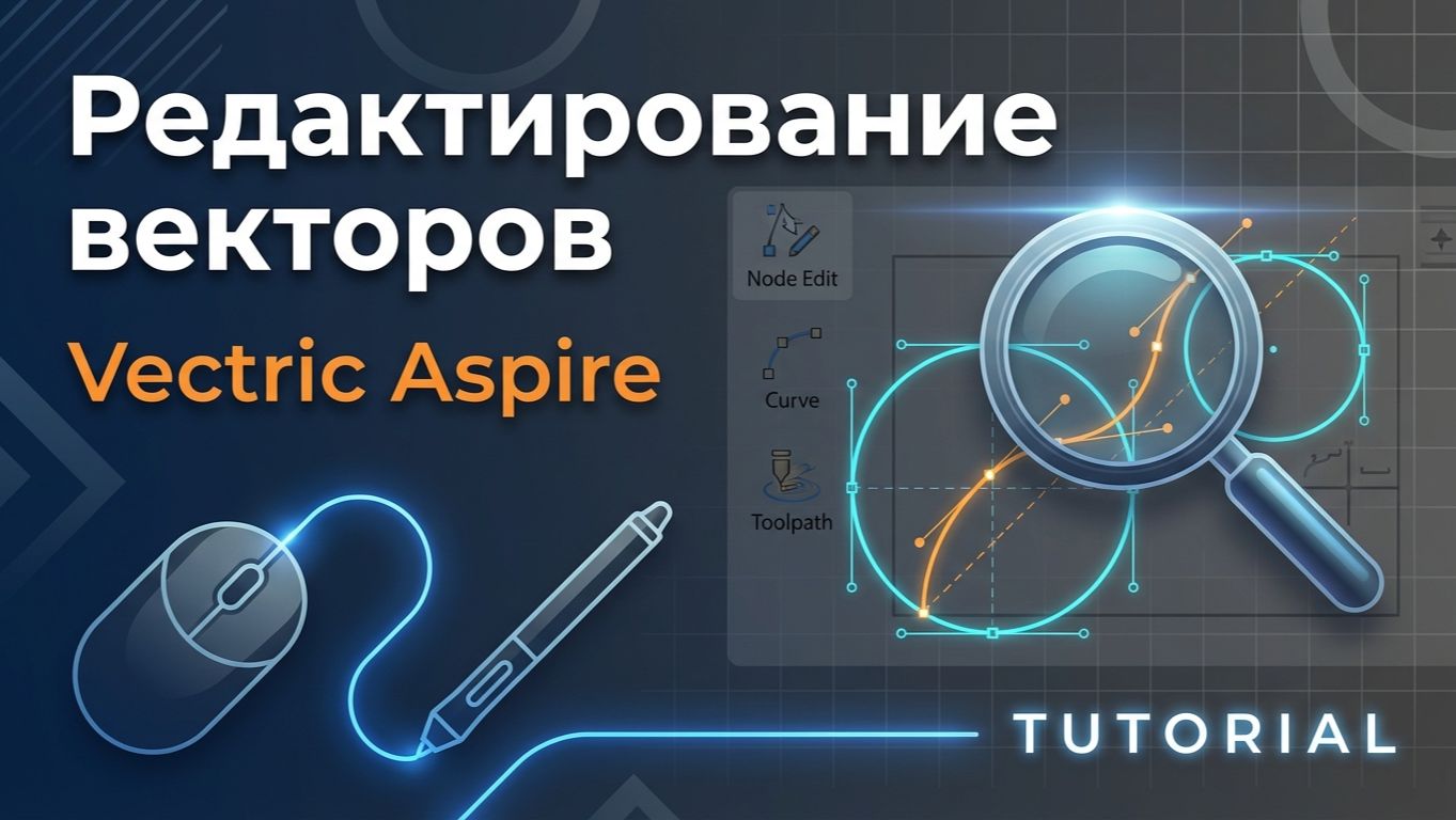 Редактирование векторов. Vectric Aspire.
