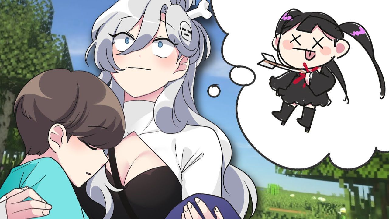 Скелету нравится Эндерман Майнкрафт аниме