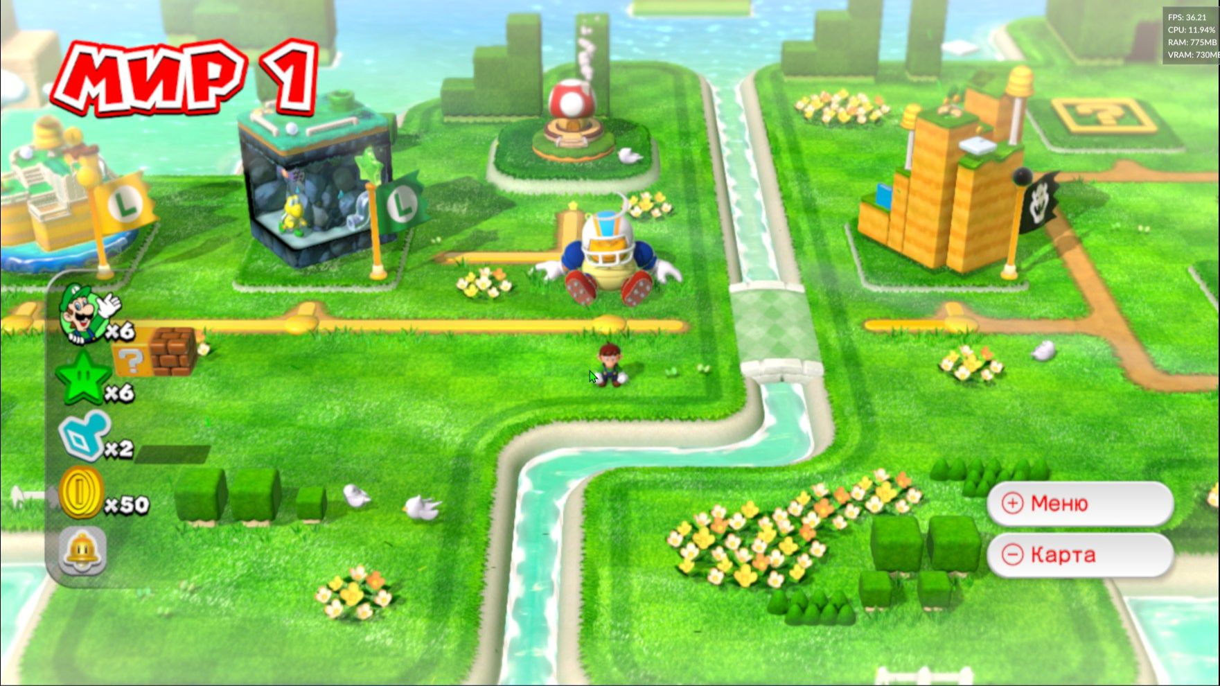 super Mario world 3d world (прохождение) 1
