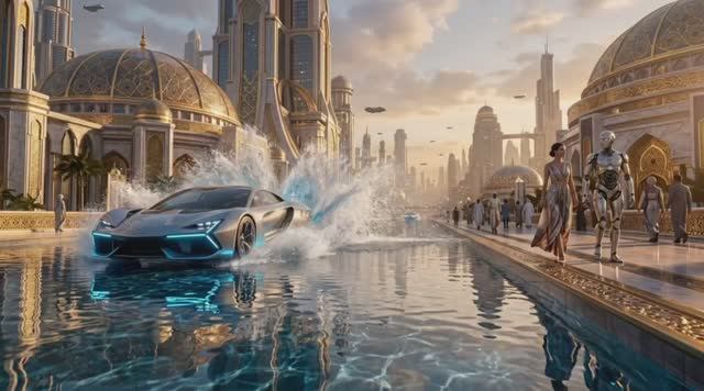 Как будет выглядеть Дубай к 2040 году глазами нейросети? Создал видео Сергей Михель