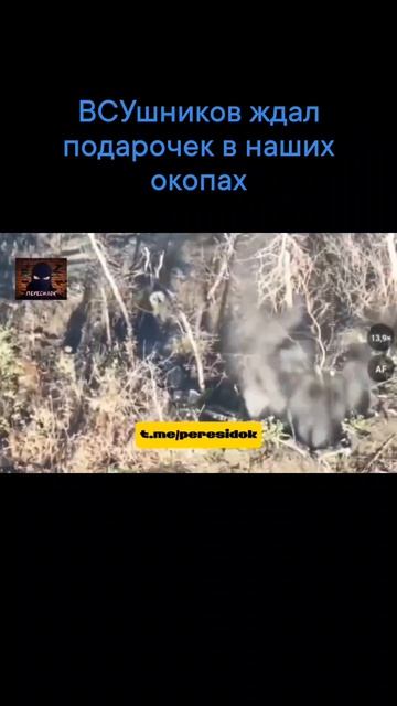 ВСУшников ждал подарочек в наших окопах
