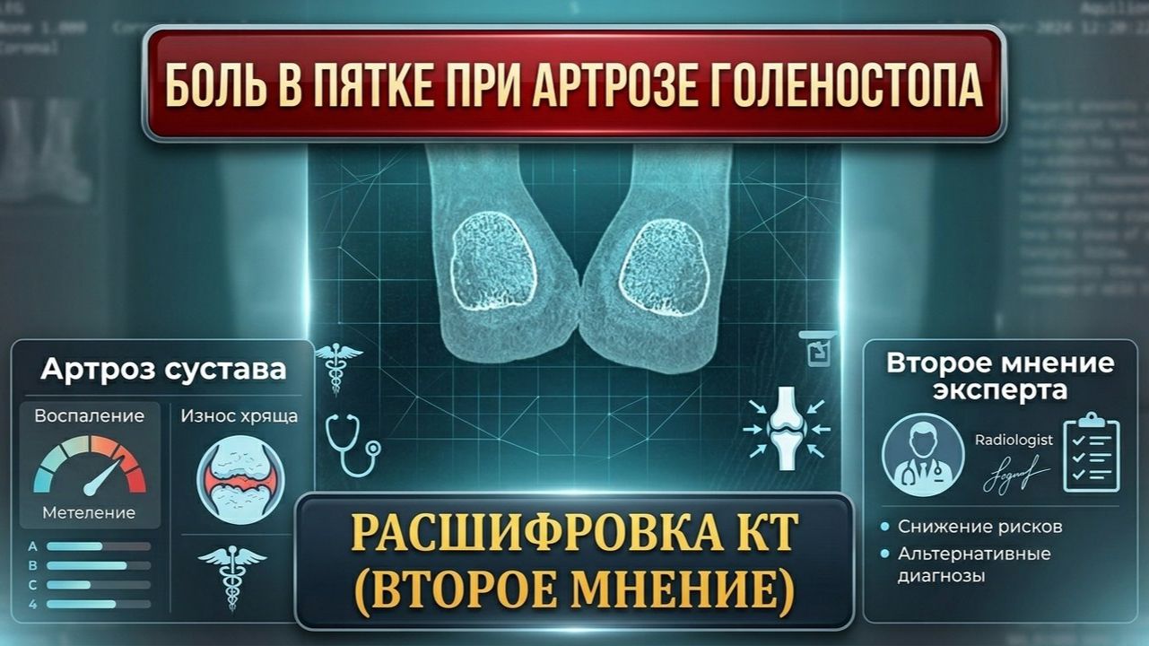 БОЛЬ в пятках ЖЖЕНИЕ в стопах при АРТРОЗЕ голеностопного сустава 1 ст. на РАСШИФРОВКЕ КТ голеностопа