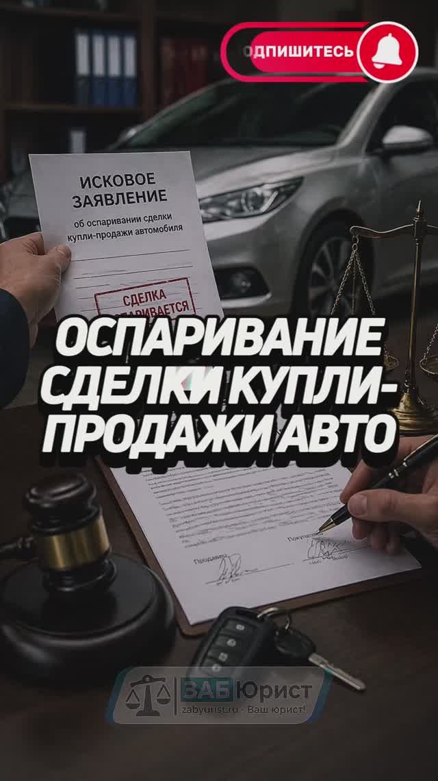 Оспаривание сделки купли-продажи авто