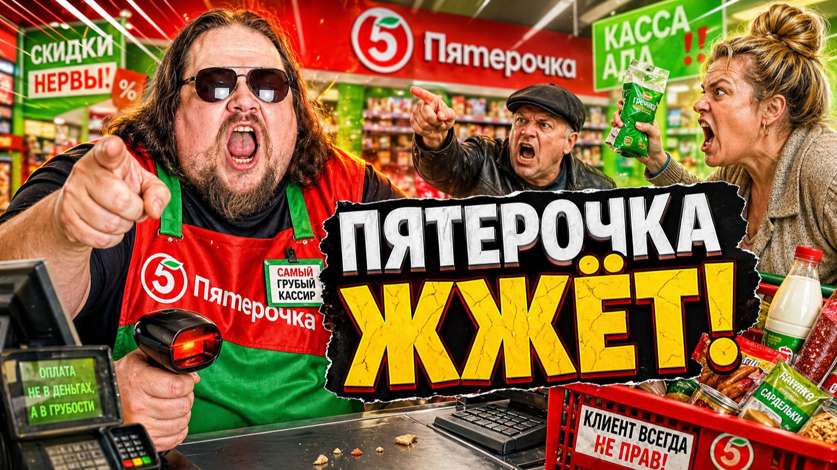 ПЯТЕРОЧКА ВЫРУЧАЕТ 😂 Неадекватные Покупатели и Хамство продавцов в сети магазинов пятерочка!