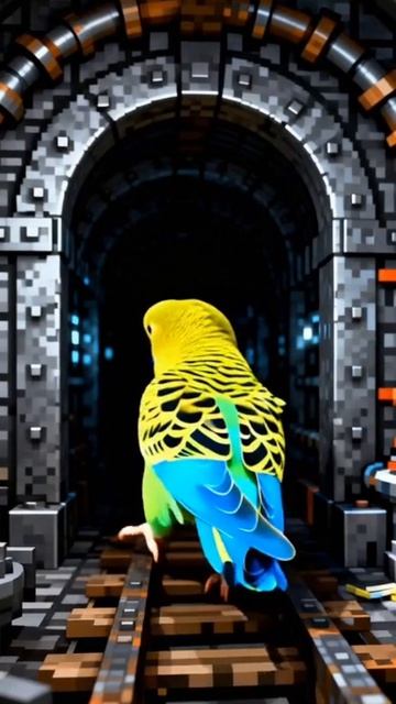 Попугай Федя в мире Minecraft
