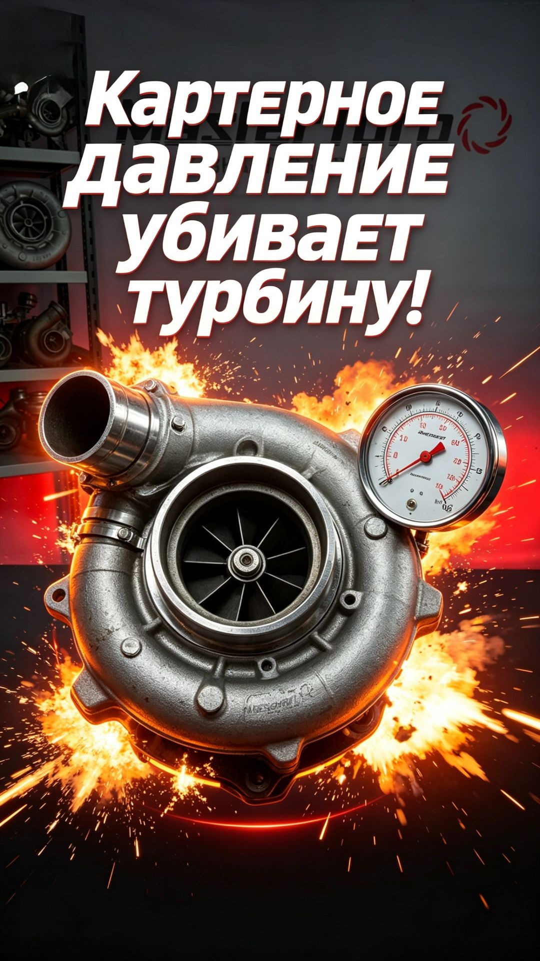 Картерное давление разрушает турбокомпрессор.