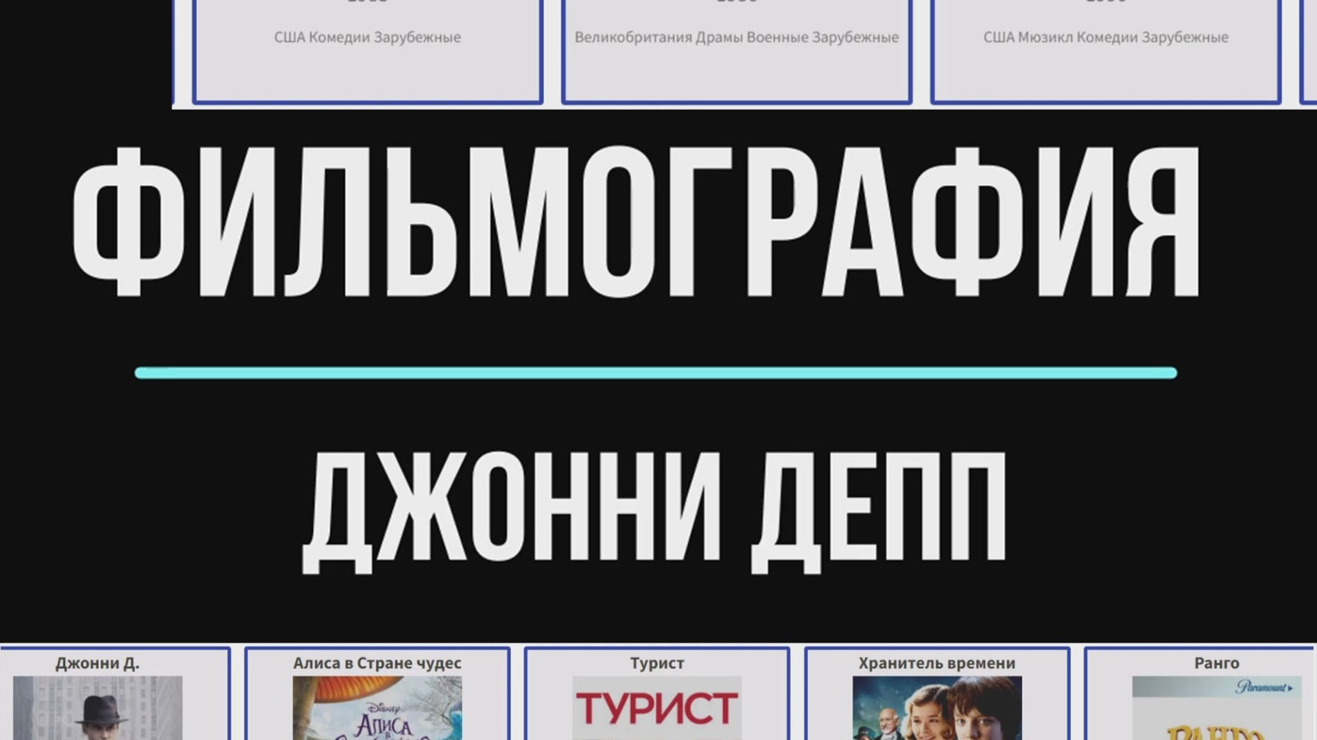 В каких фильмах снимался Джонни Депп