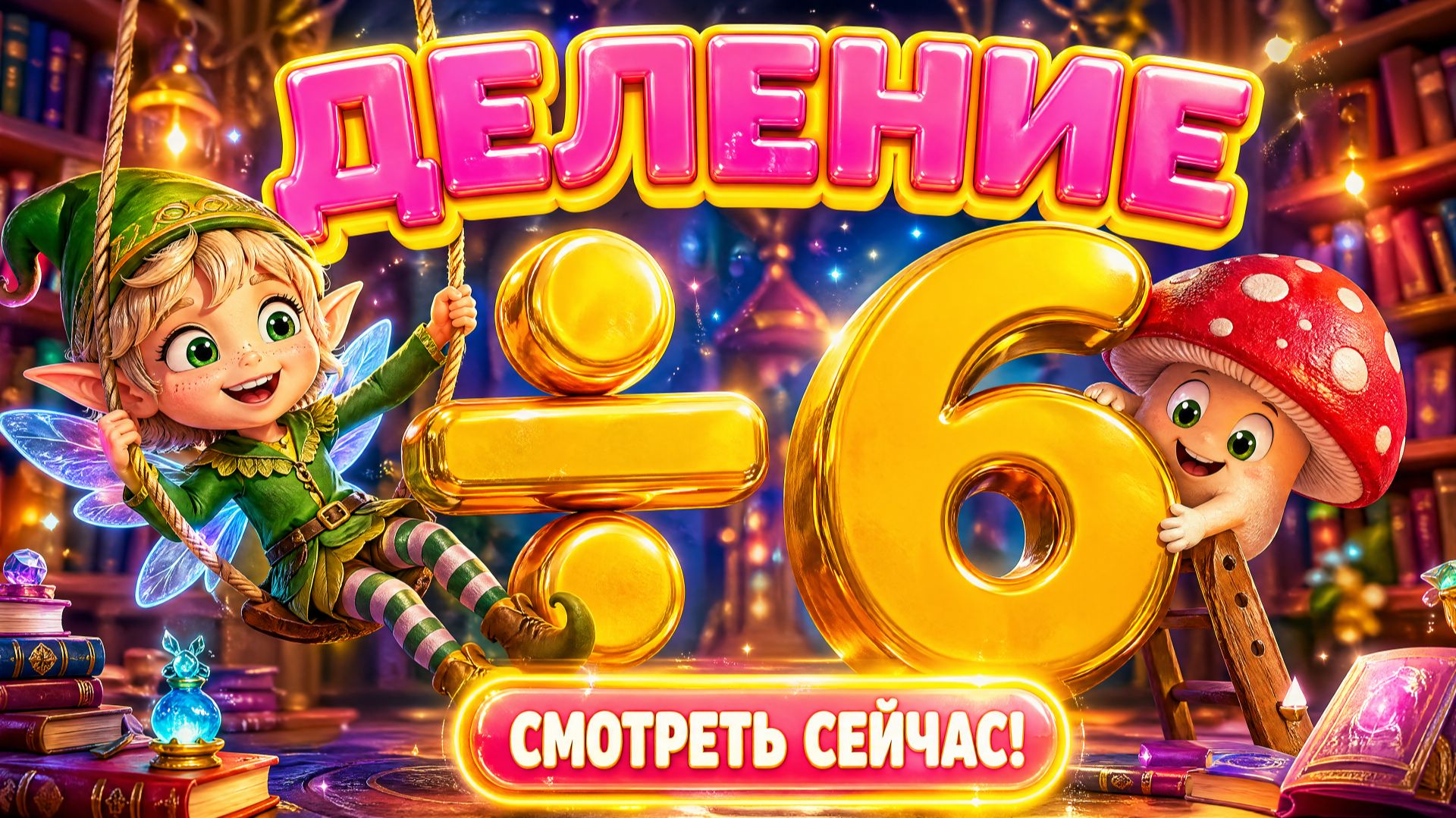 Мастерство деления на 6 ➗ Эстетичная математика в 4K | Bublett Kids