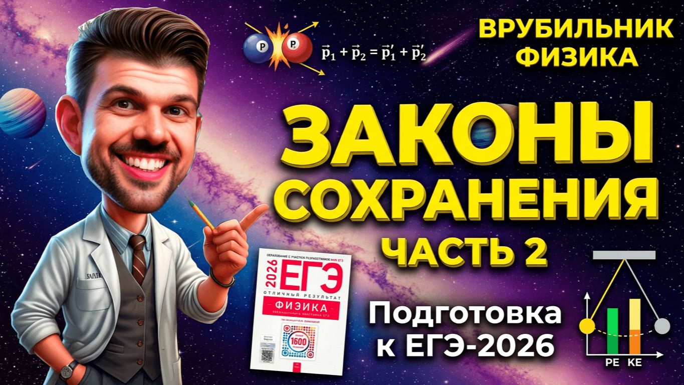 Тема 4 Законы сохранения ЕГЭ 2026 Физика разбор заданий 2 части