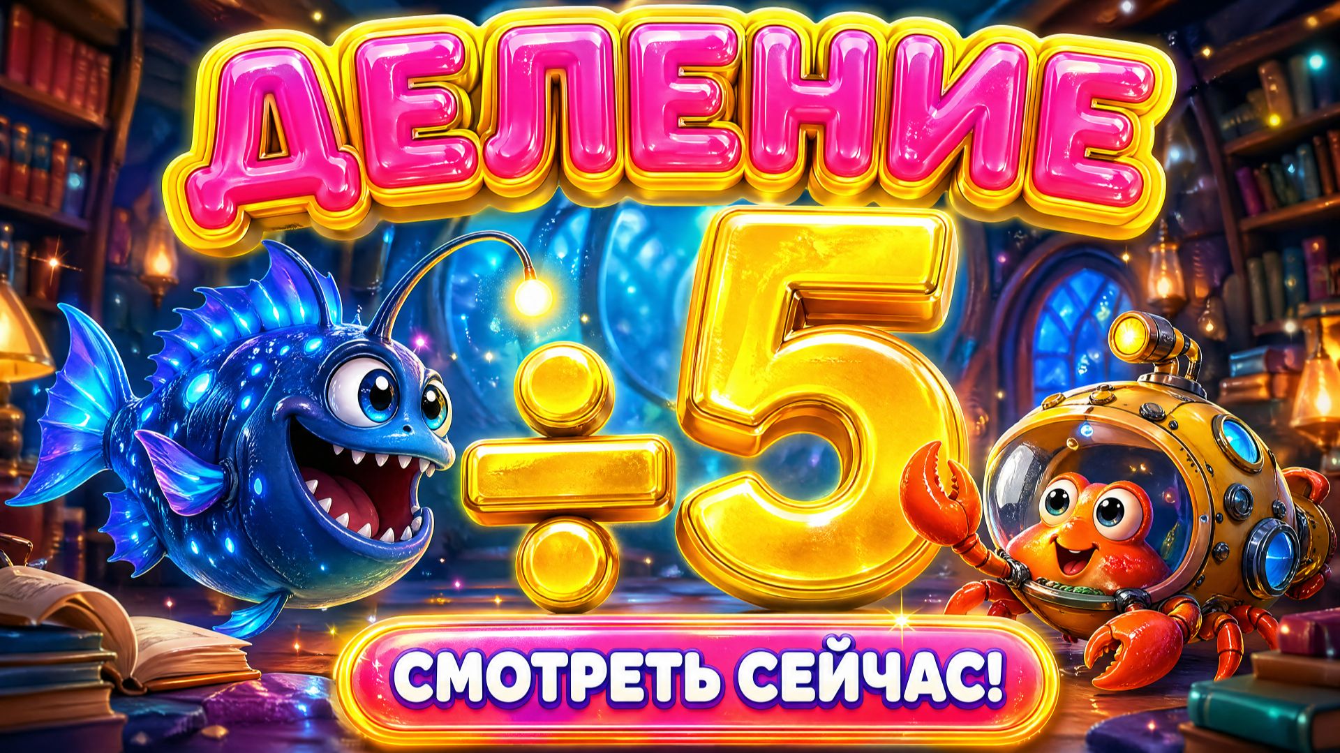 Магия чисел: Как выучить деление на 5 легко и в 4K | Bublett Kids