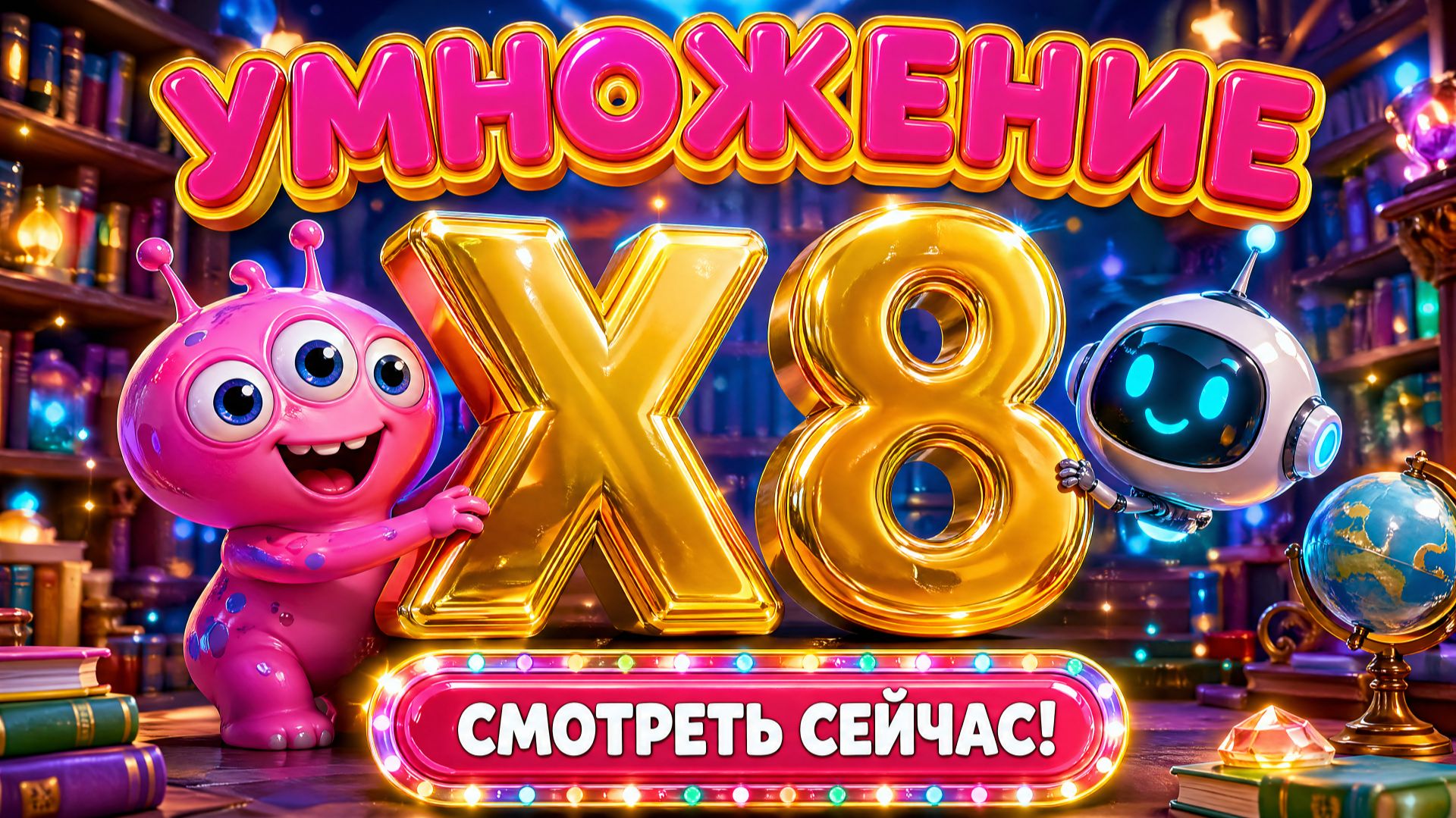Таблица умножения на 8 ✖️ Учимся легко и красиво | Multiplication for Kids | Bublett Kids