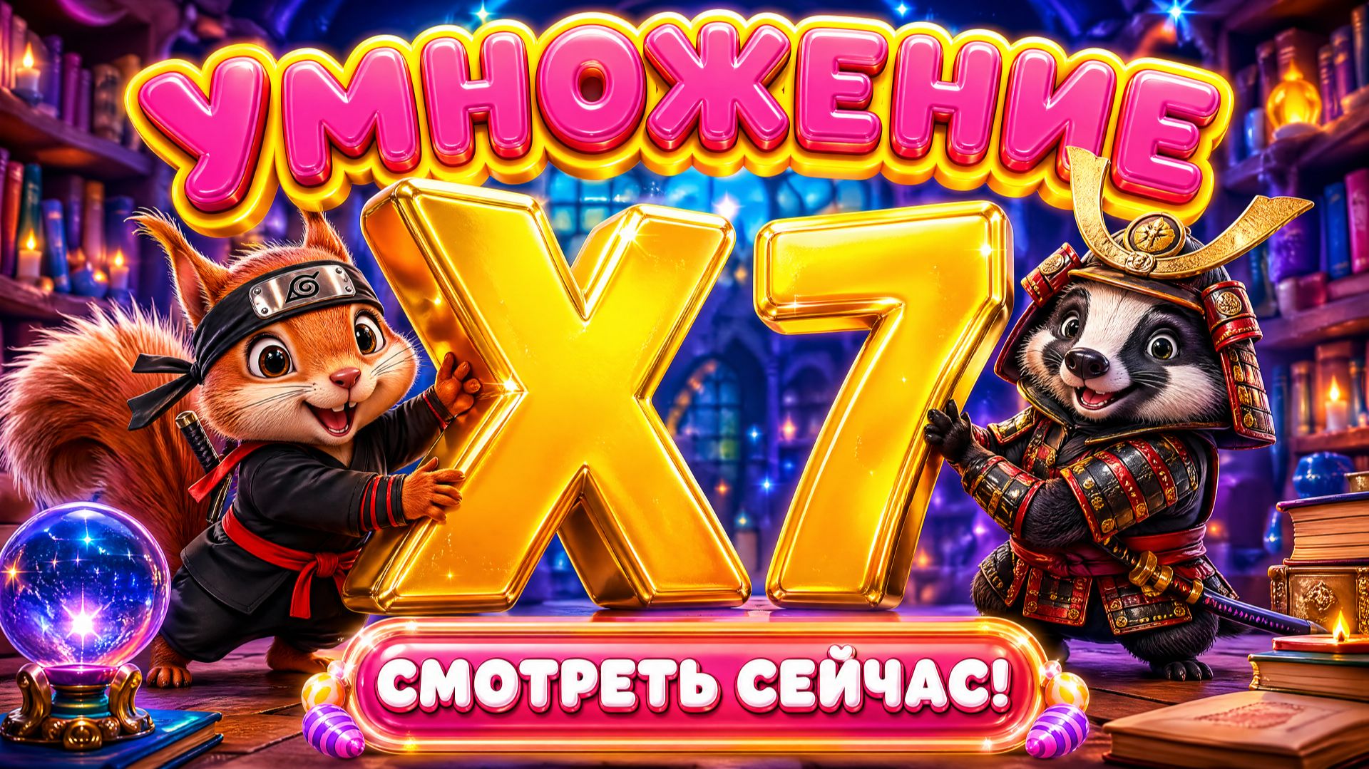 Таблица умножения на 7 ✖️ Учимся легко и красиво | Bublett Kids