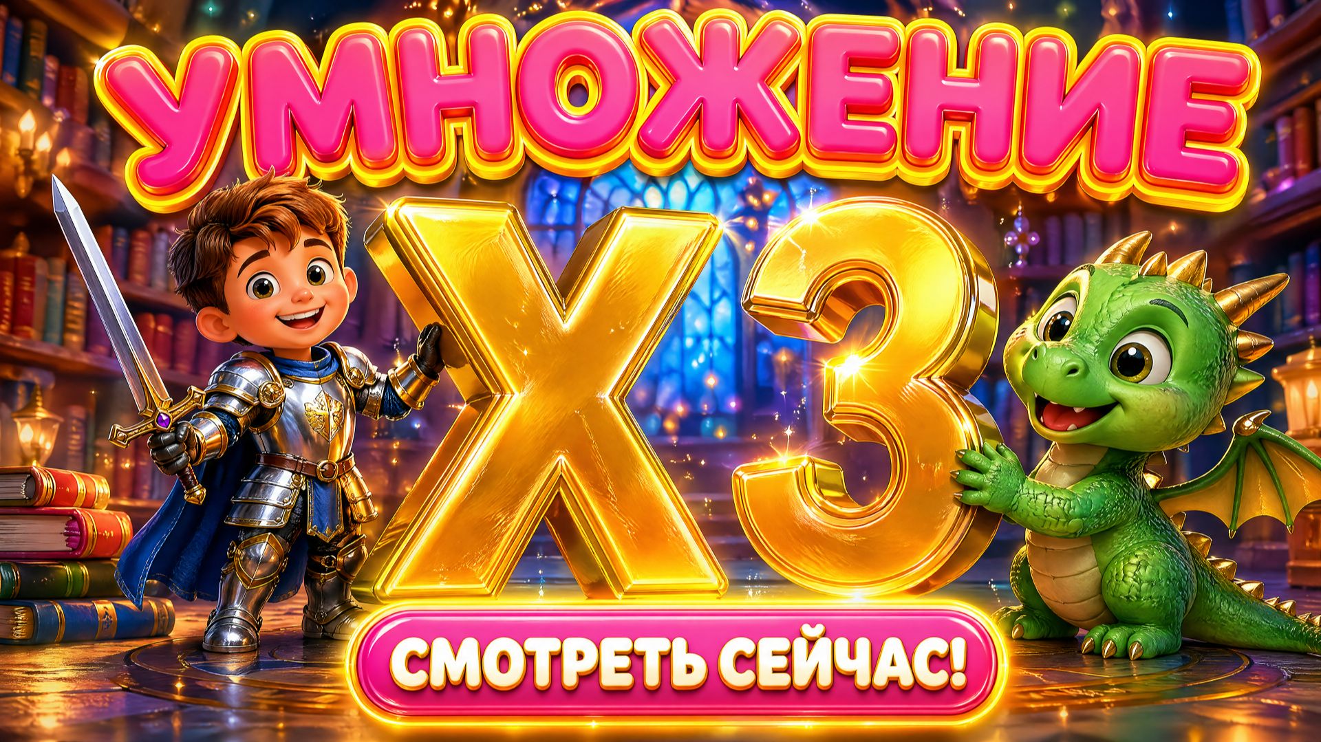 Таблица умножения на 3 ✖️ Легко, Понятно и Красиво