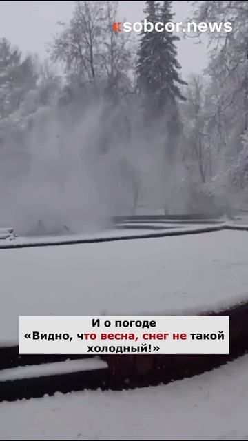 И о погоде. Видно, что весна, снег не такой холодный #прикол #юмор