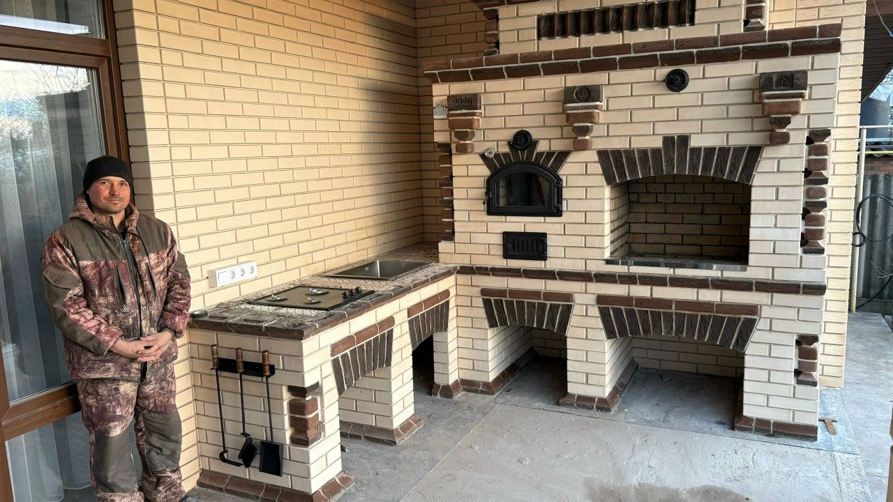 Мангал + мини русская печь наш 179 объект