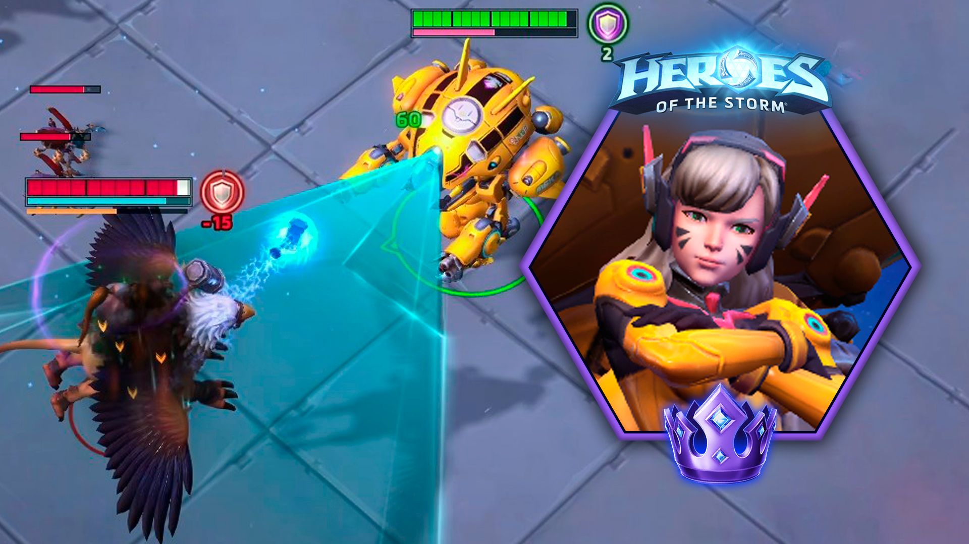 Дива (D.Va) в Heroes of the Storm (HotS): через любимый W билд и ракеты