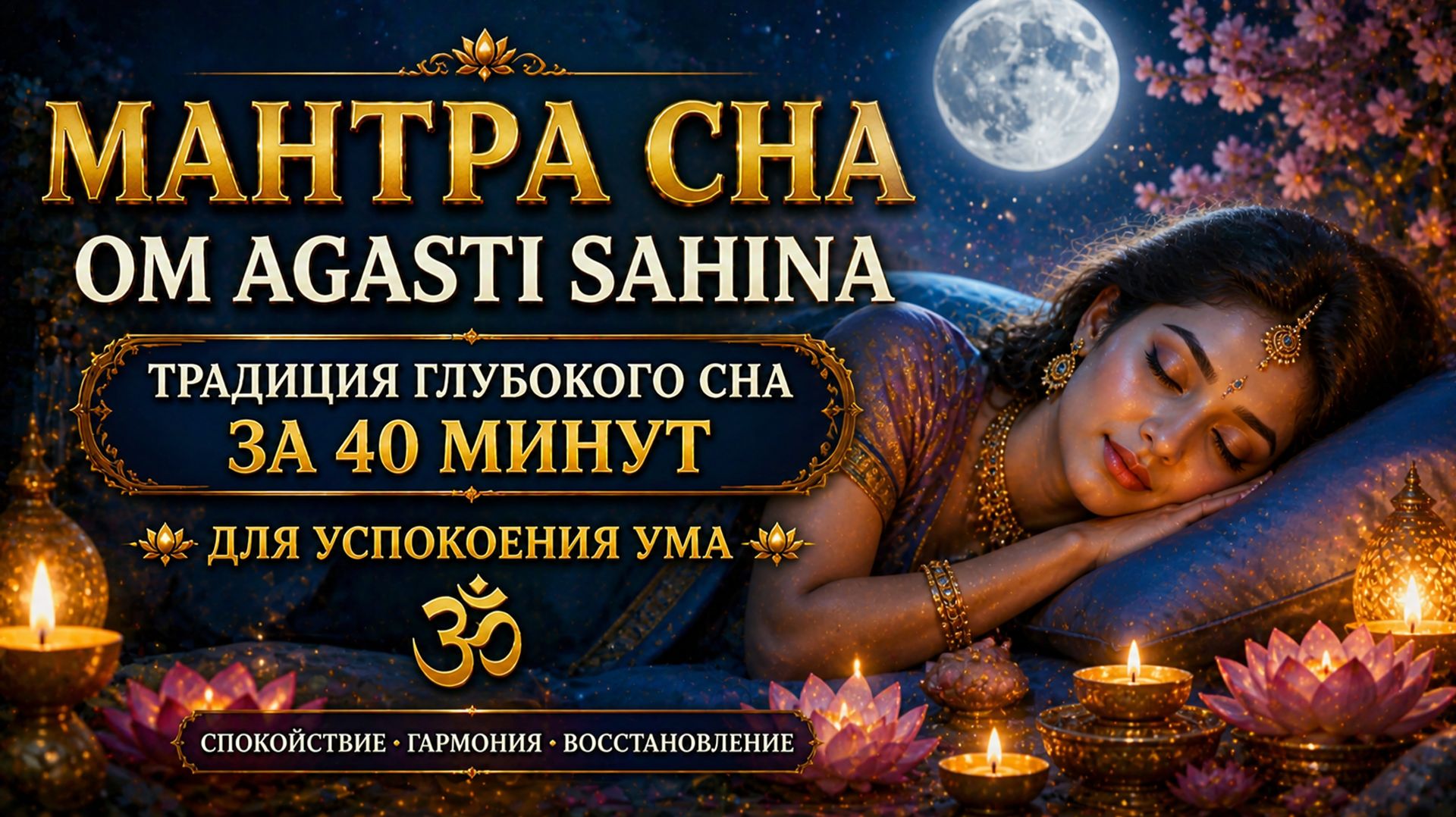 МАНТРА СНА 🌙 Мантра Om Agasti Sahina: традиция глубокого сна за 40 минут для успокоения ума 🌙🙏