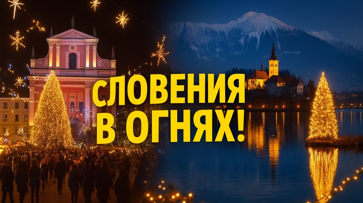Невероятное ЗАЖИГАНИЕ ОГНЕЙ в Любляне и на Бледе! Такое в Словении бывает только раз в году