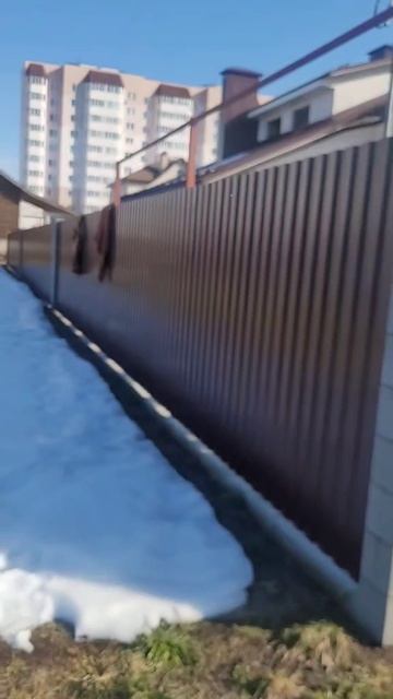 Забор из металлопрофиля I Металлический забор I Заборы из профнастила I Заборы в Гомеле