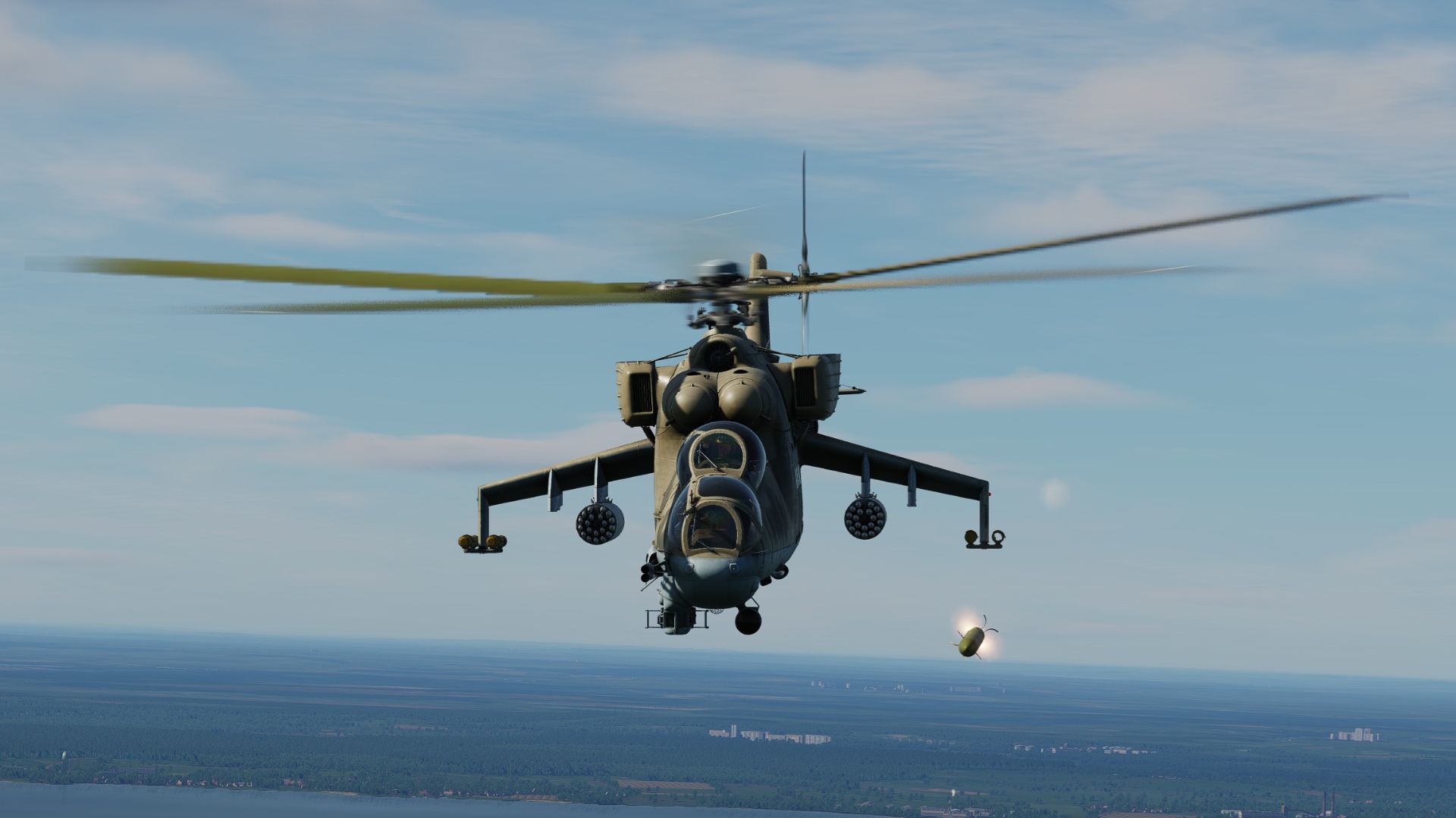 DCS Ми-24П: атака точки при помощи "Петровича".