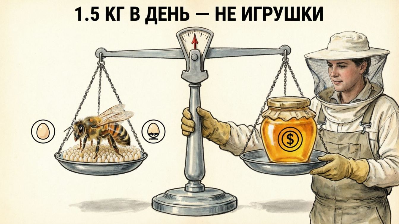Взяток 1.5 кг — это максимум. Как тут работать с маткой и не остаться без мёда? Кашковский отвечает