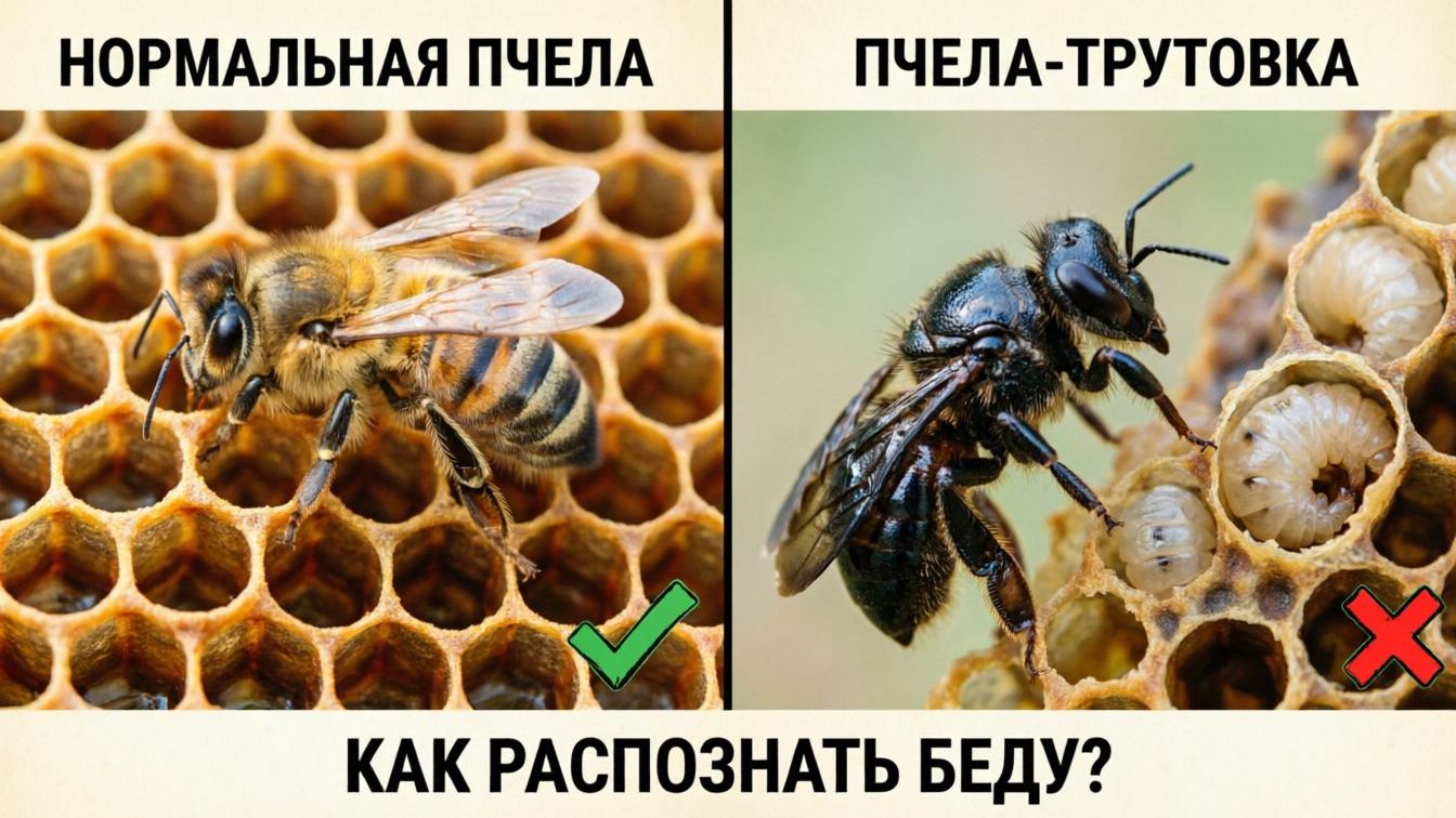 Пчёлы-трутовки: как исправить семью? | Кашковский 🐝⚠️